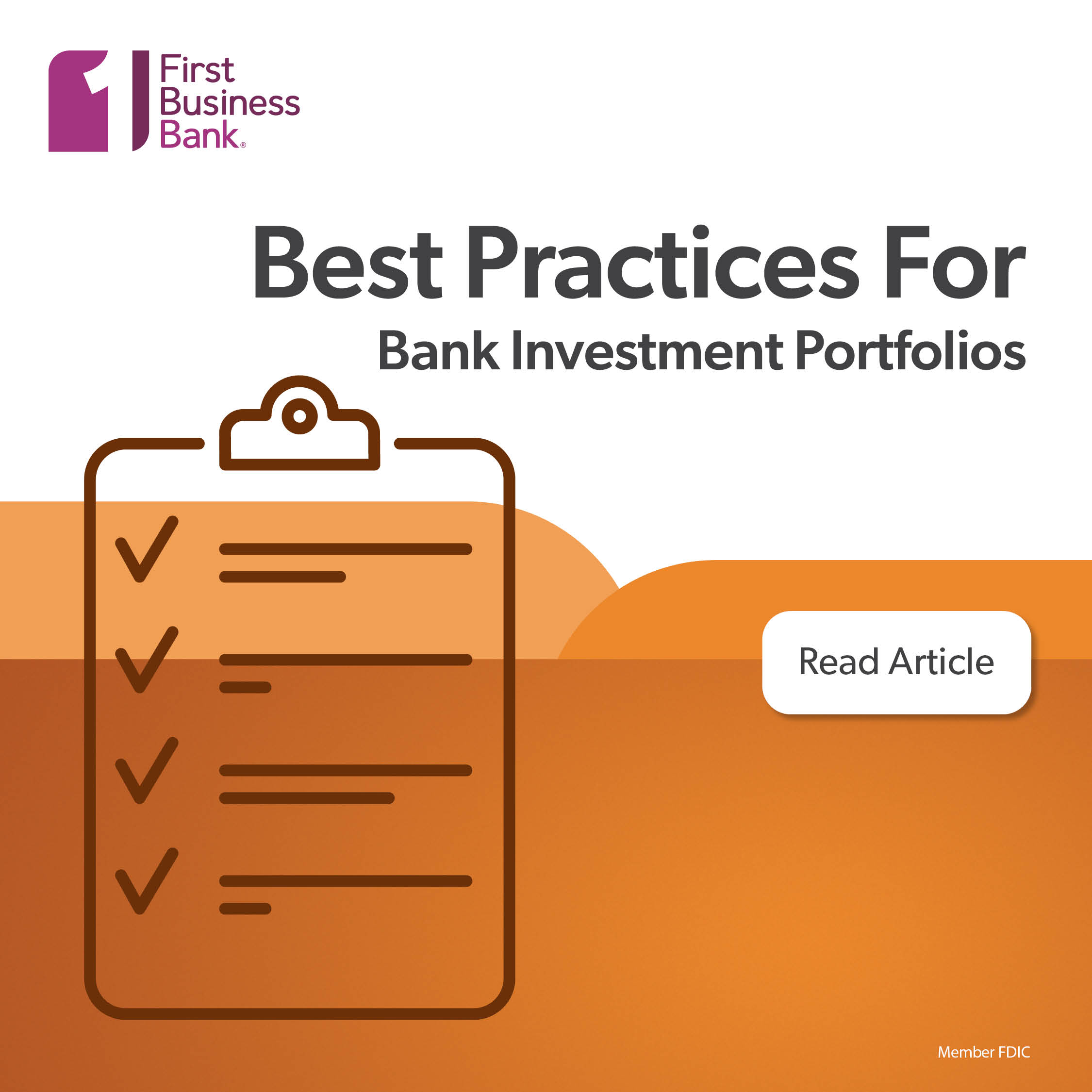 Best Practices For Bank Investment Portfolios - First Business Bank